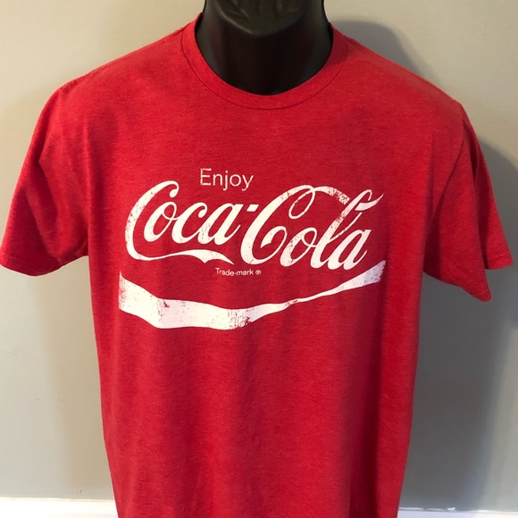 Coca Cola | Shirts | Coca Cola Retro Logo Shirt Coke Soda Red Large ...